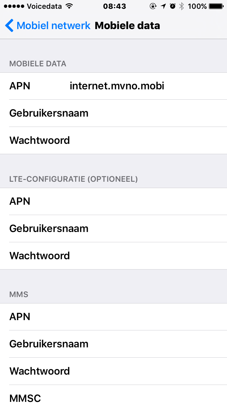 APN instellen op iOS (iPhone & iPad) - Voicedata