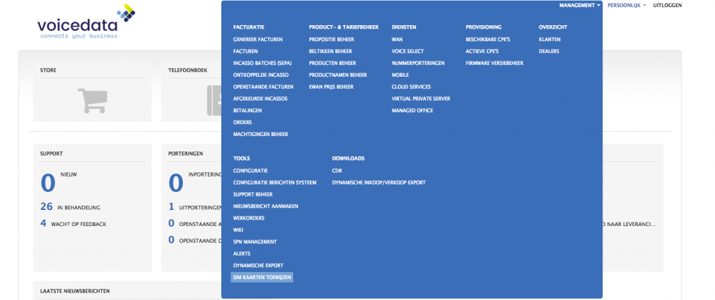 Sim Management Tool - Voicedata